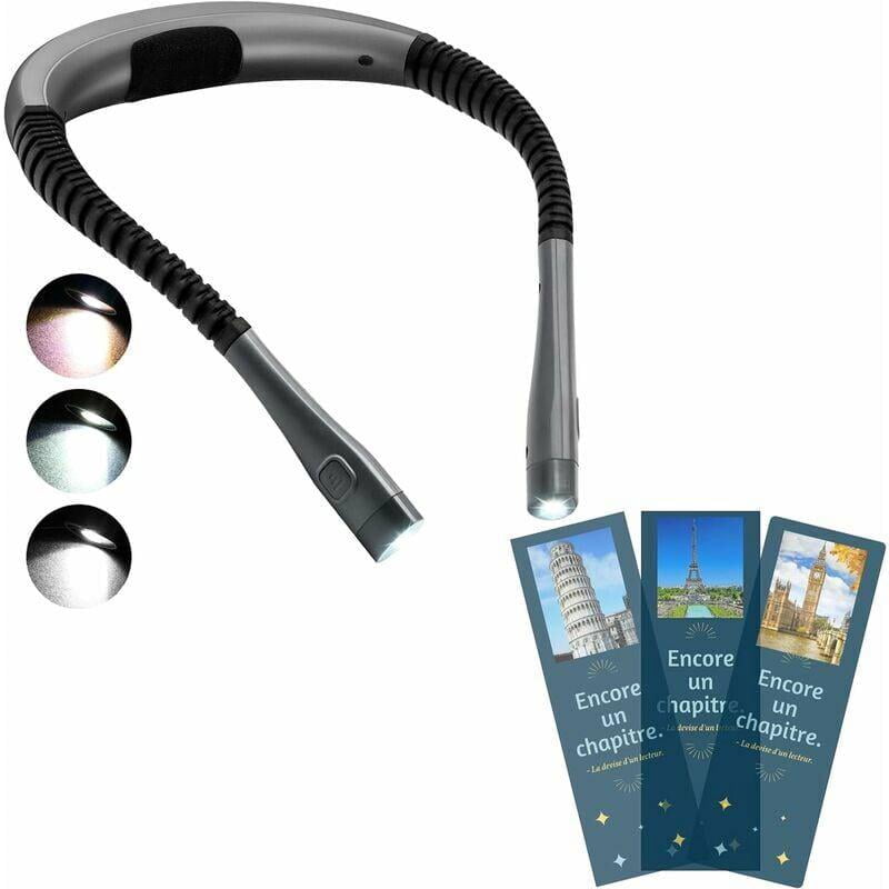 Glocusent Rechargeable Neck Reading Lamp, Lamp for Reading in Bed, 3 ...