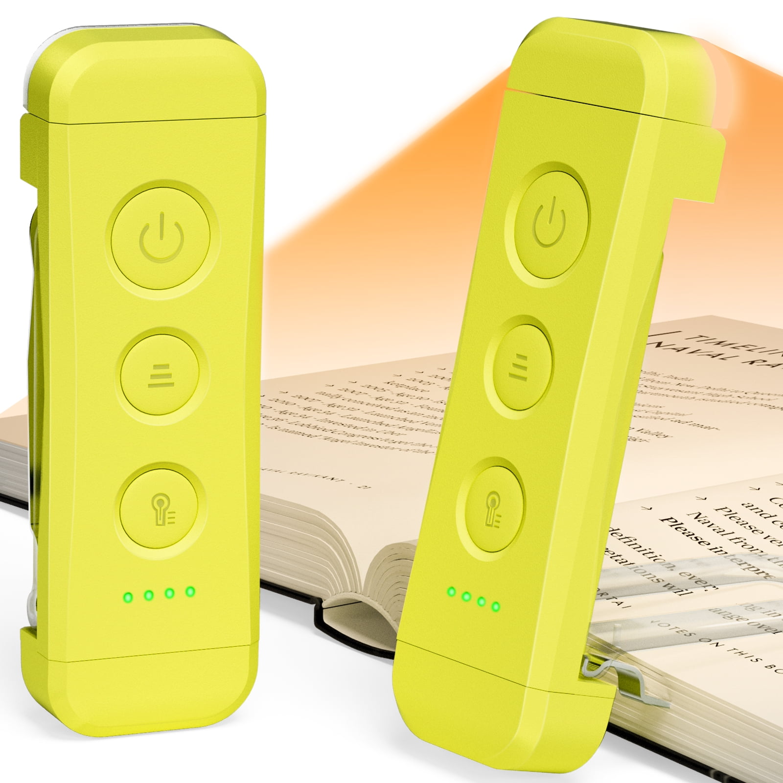 Glocusent Mini USB Rechargeable Book Light, 3 Amber Colors, 5 ...