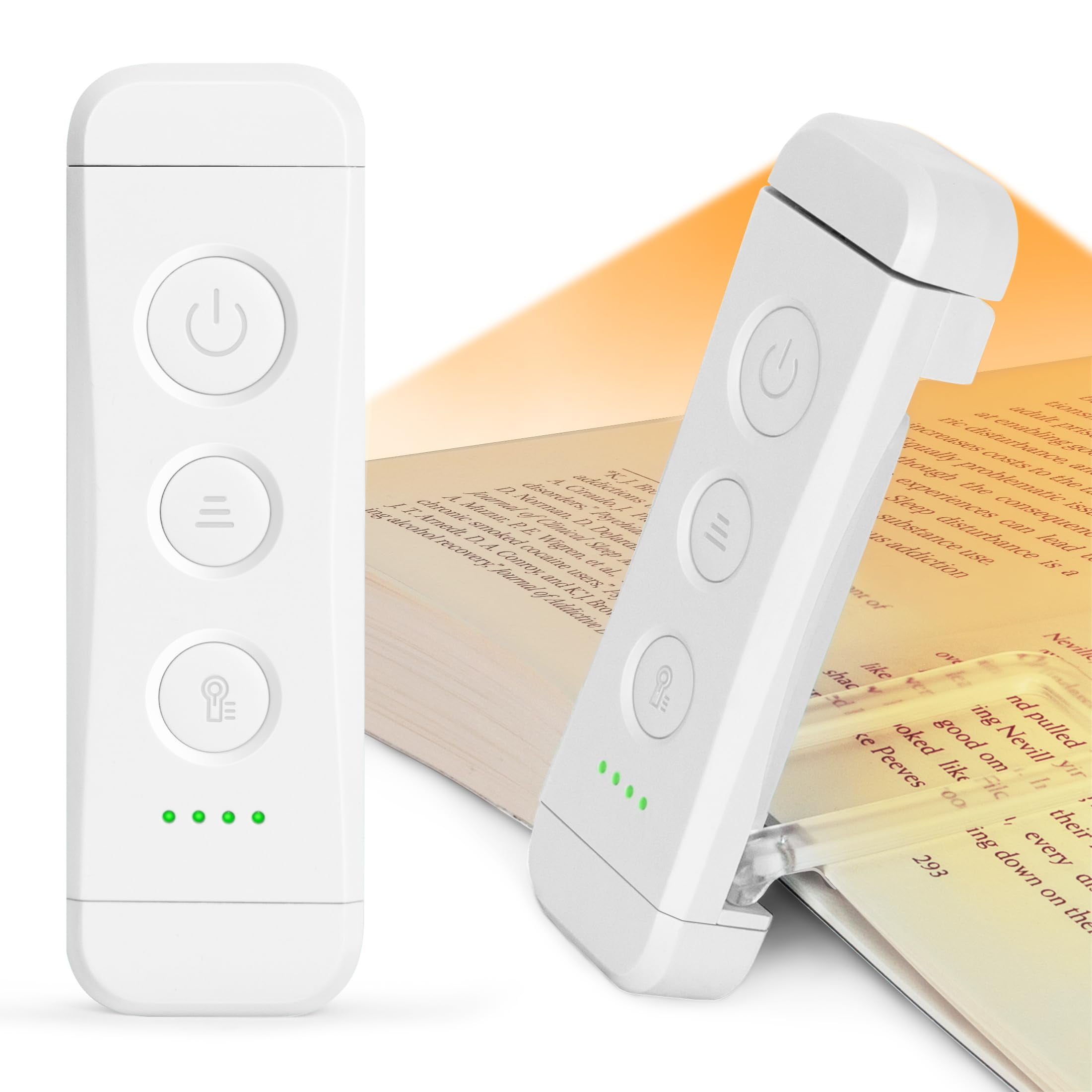 Glocusent USB Rechargeable Book Light for Reading in Bed, Portable Clip ...
