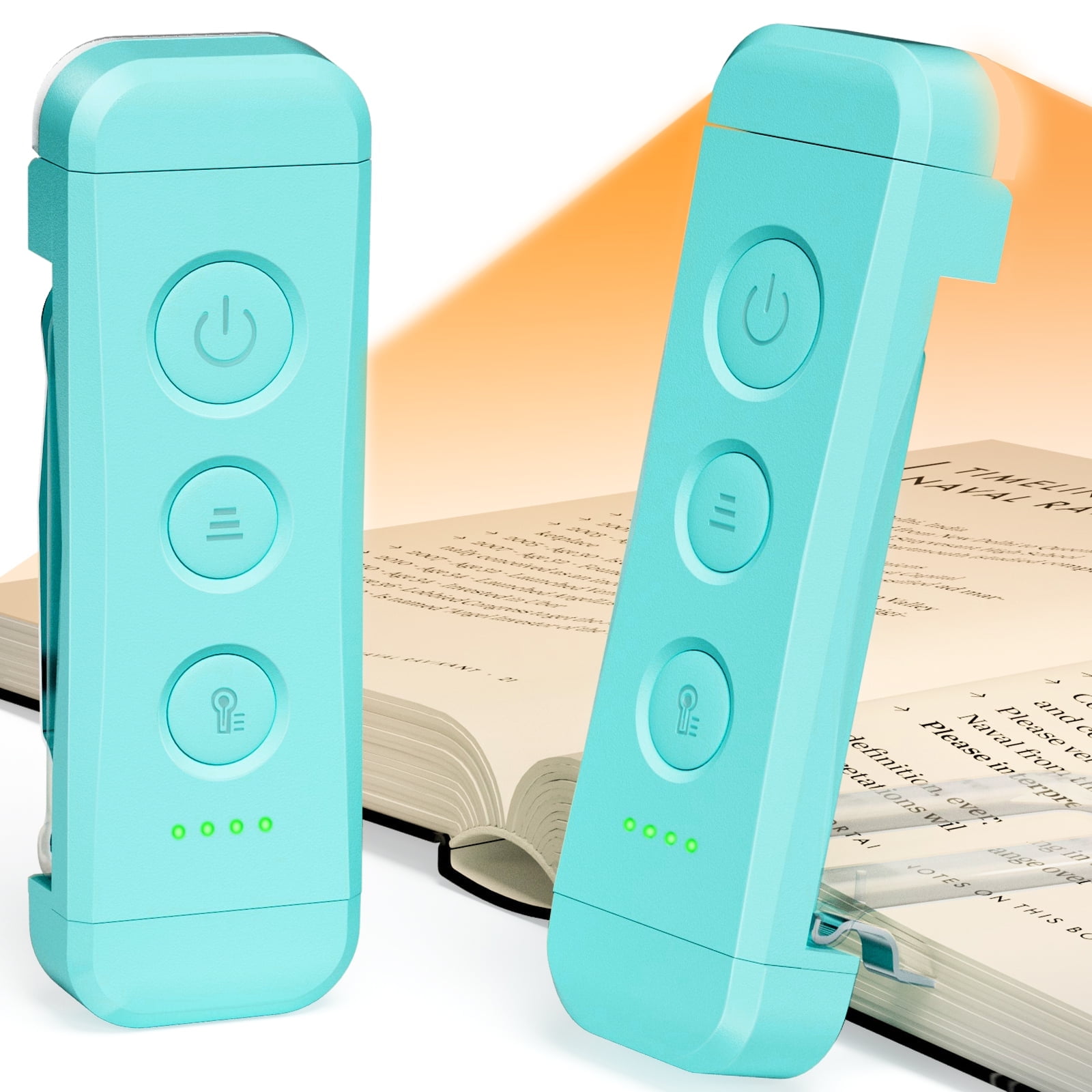 Glocusent USB Rechargeable Book Light for Reading in Bed with Amber ...