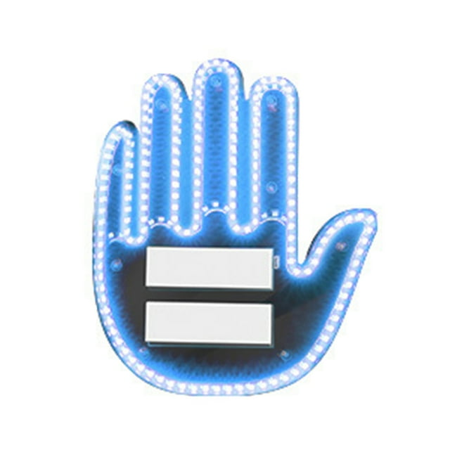 Glogesture Hand Light - Middle Finger Car Light, Road Rage LED Sign for ...