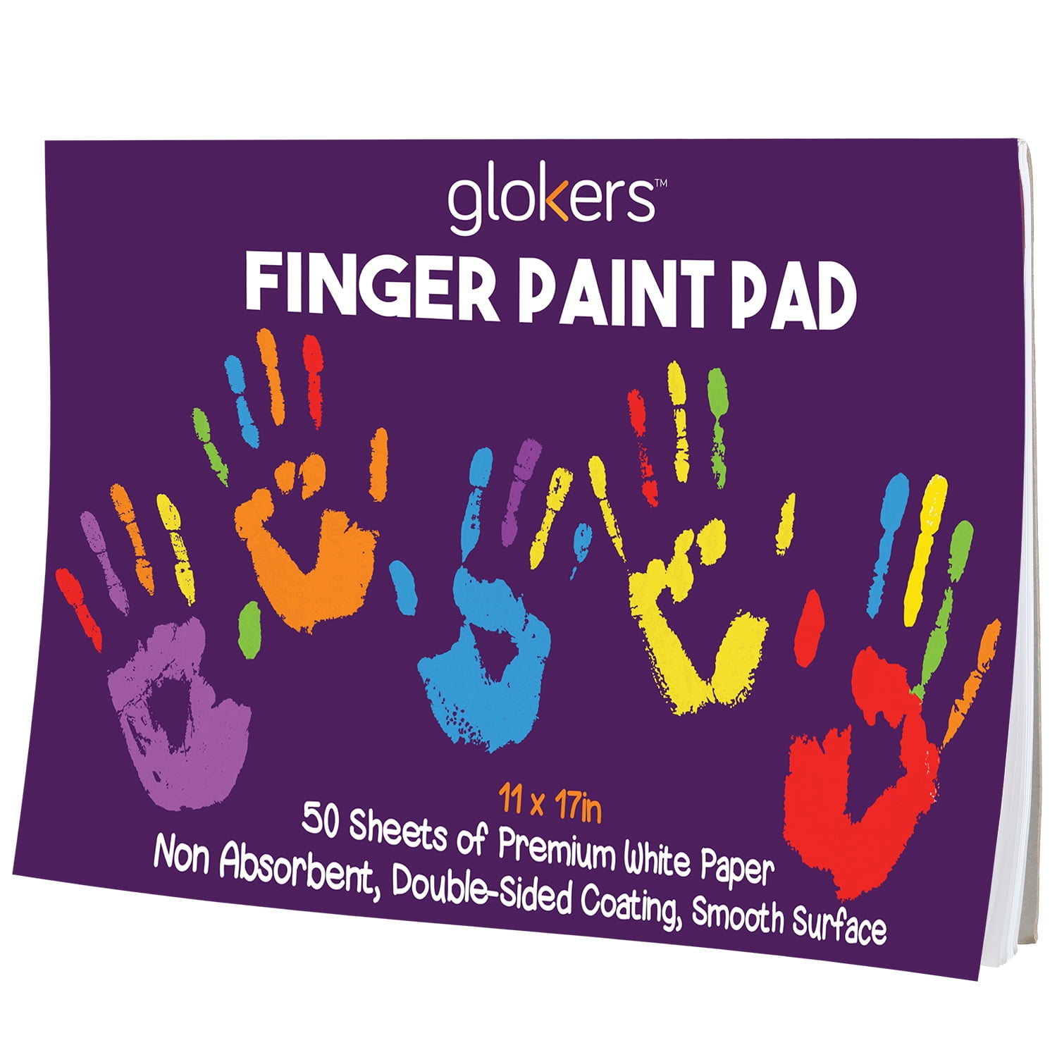 Glokers Finger Paint Paper Pad - Non-Absorbent Stamp Art & Painting ...
