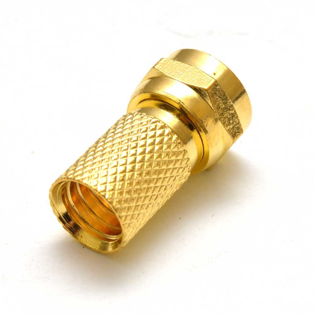 Glomex V9144 Gold Male F Connector for RG-6U and RG-59U - Walmart.com