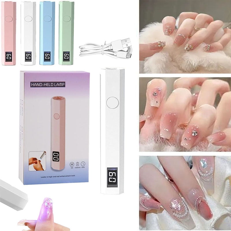 Glonailstickers Finger Nails Uv Light, Glo Nail Stickers Kit with Uv ...