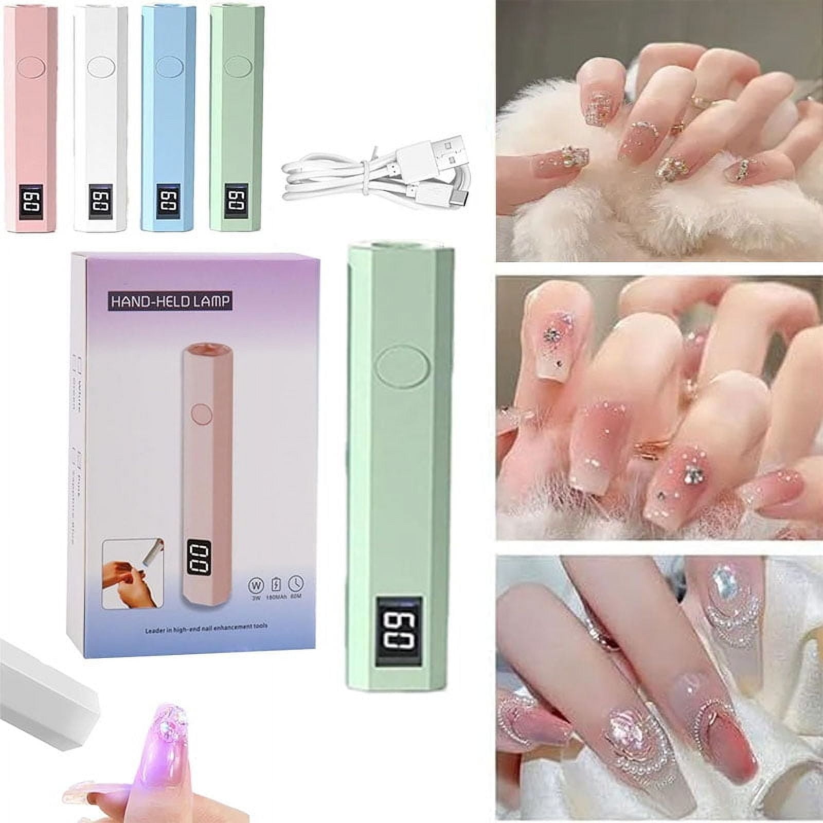 Glonailstickers Finger Nails Uv Light, Glo Nail Stickers Kit with Uv ...