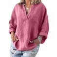 Glonme Women Tops Solid Color Shirts Long Sleeve Blouse Office Elegant
