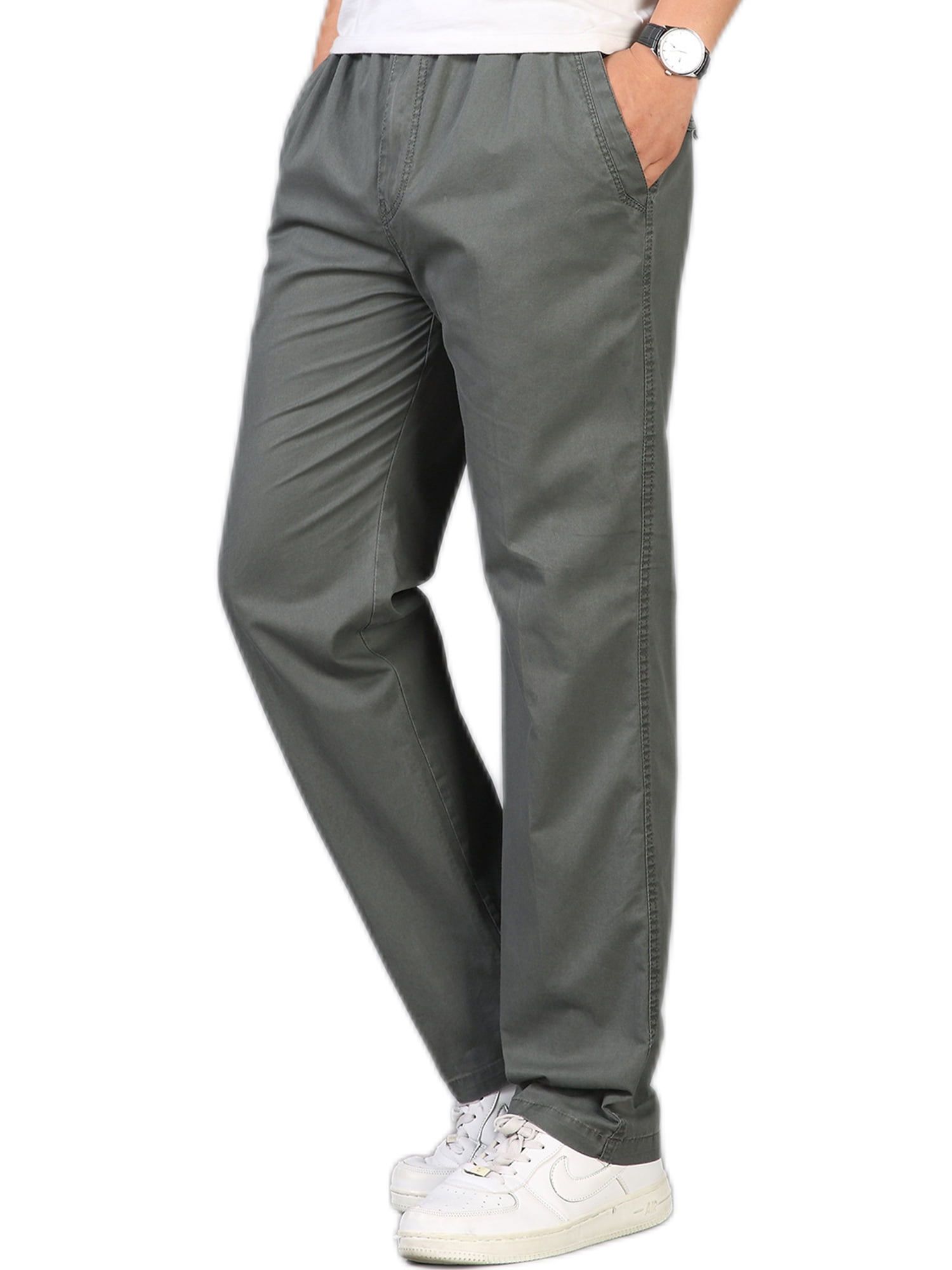 Glonme Zipper Pockets Trousers Men Plain Sport Bottoms Lightweight ...