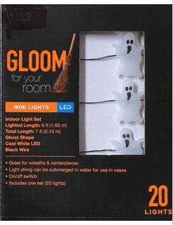 Gloom For Your Room Mini LED Lights Ghosts - 20 Lights - Walmart.com