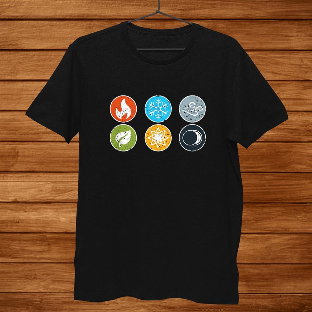 Gloomhaven Elements Symbol Fire Ice Air Earth Light Dark Shirt Gift ...