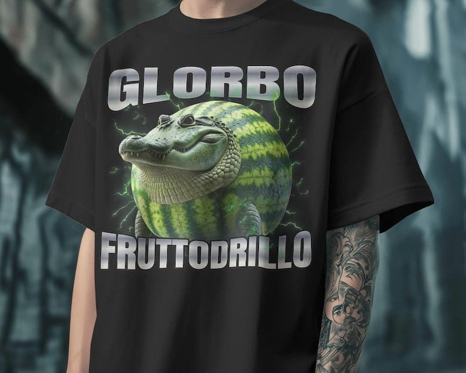 Glorbo Fruttodrillo Italian Brainrot Shirt-italian Brainrot Animals ...