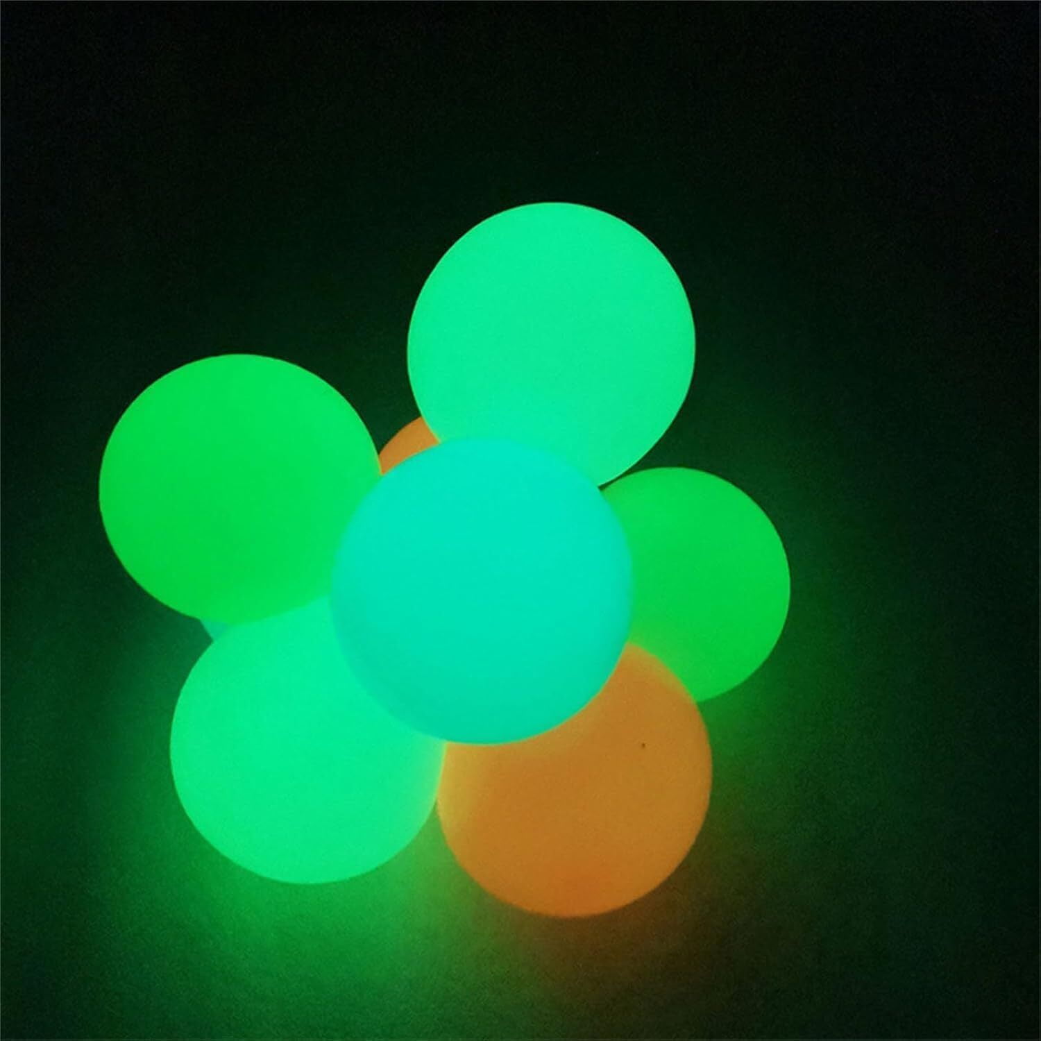 Glorbs Ball Ceiling Ball Glow in The Dark Sticky Ball That Stick Stress ...