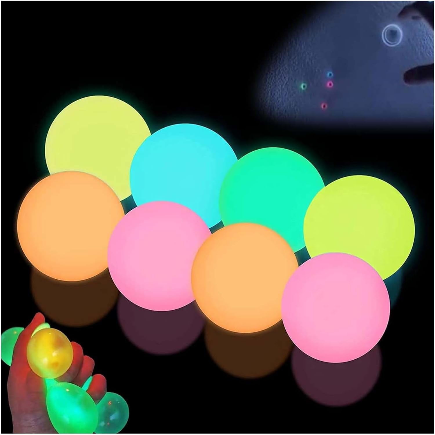 Glorbs Balls, Ceiling Balls, Bounce Back to You, Glow in The Dark ...
