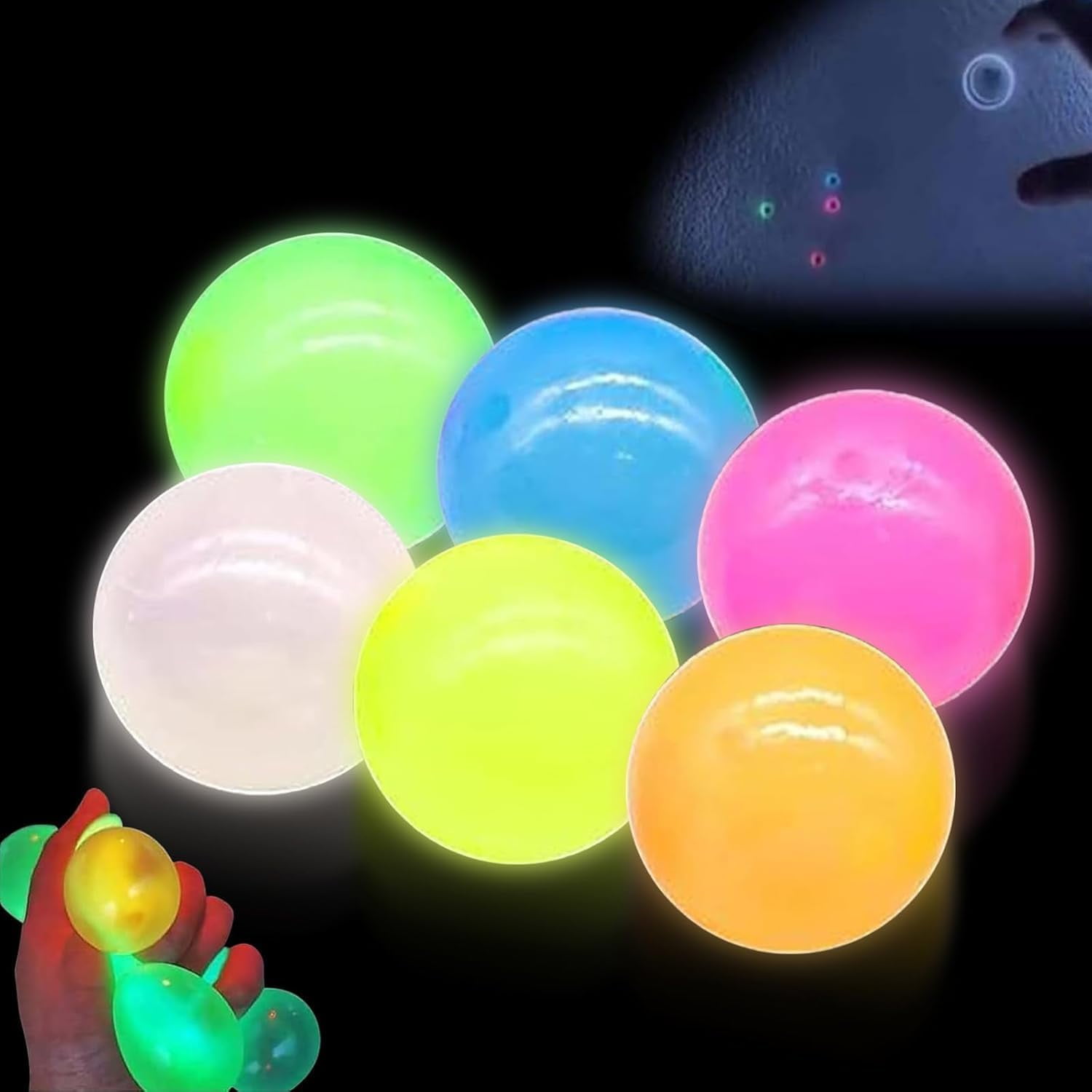 Glorbs Balls, Glorbs Sticky Balls, Glorbs Glow in The Dark Sticky Balls, Glorbs Lumi Balls for ...