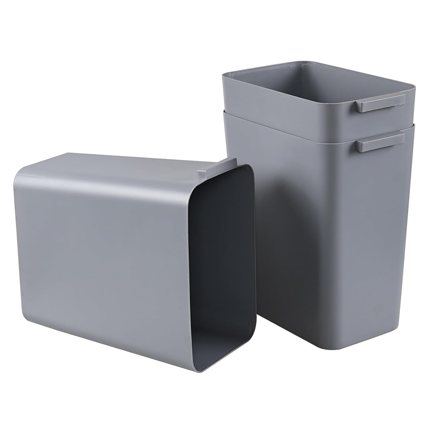 Gloreen 16 Liter Plastic Rectangle Trash Bins, 3 Pack Garbage Cans for ...