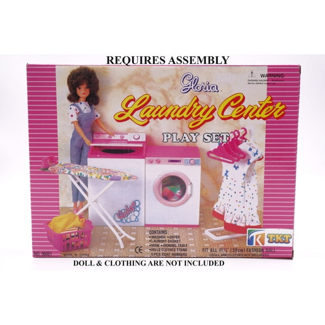 Gloria Barbie Doll Washer & Dryer Play Set with Laundry Center Room ...