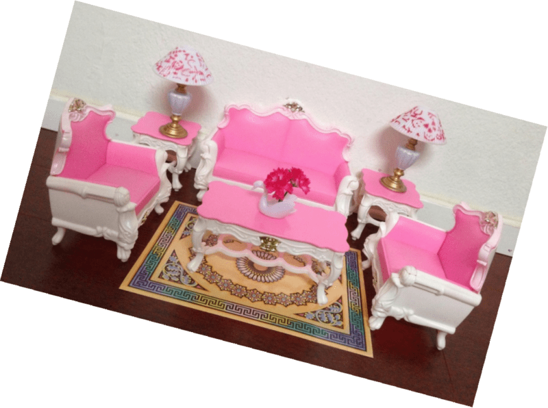 Gloria Barbie Sized Deluxe Living Room Furniture & Accessories Playset ...