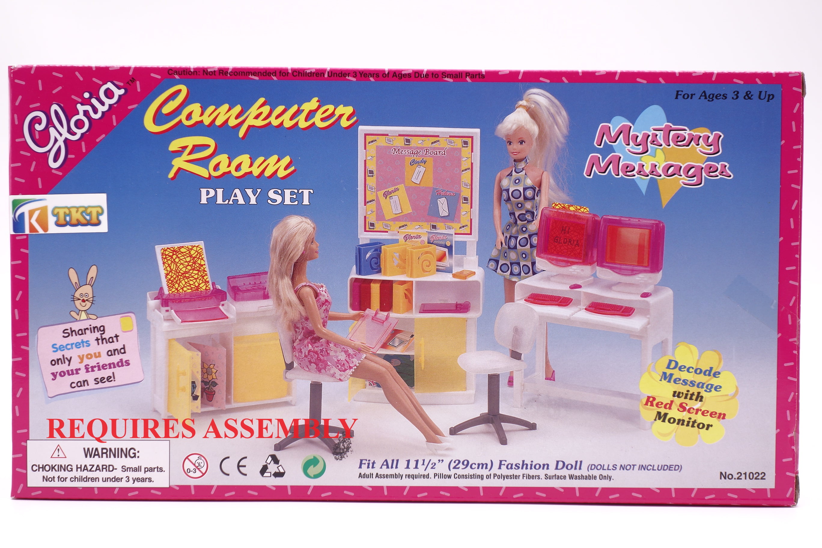 Gloria Doll Furniture - Computer Room Set with Accessories - Walmart.com