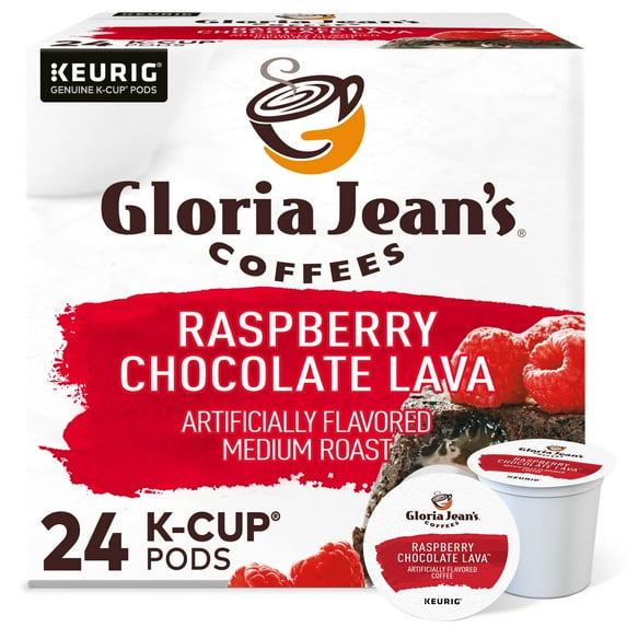 Gloria Jean'S Raspberry Chocolate Lava Coffee, Keurig K-Cup Pod, 24 Count - Walmart.com
