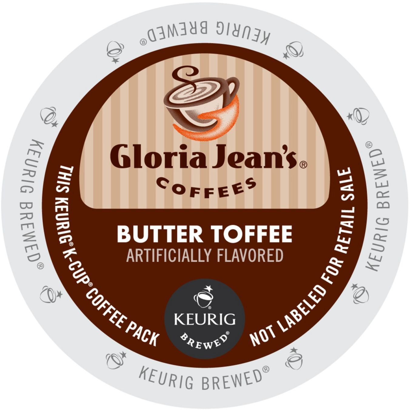 Gloria Jean's Butter Toffee Coffee, K-Cup Portion Pack for Keurig ...