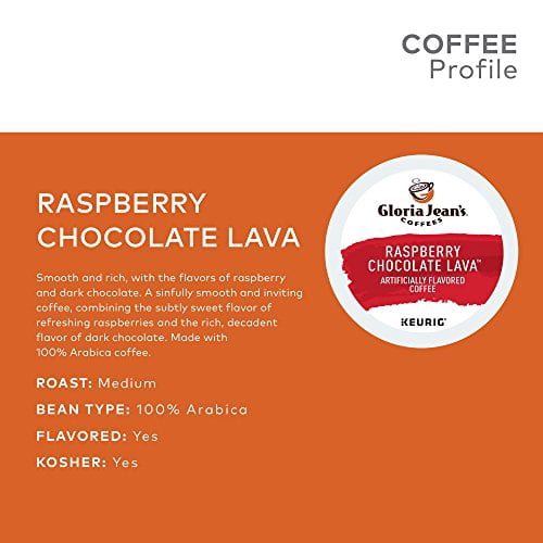 Gloria Jean's Coffees Raspberry Chocolate Lava, Single-Serve Keurig K ...