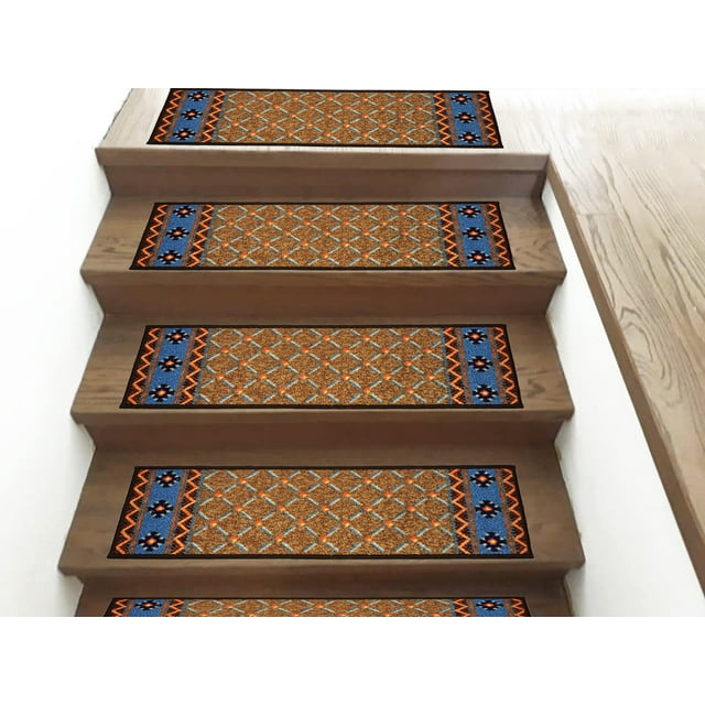 Gloria Non Slip 26" Rubber Back Stain Resistant Stair Treads - Stair ...