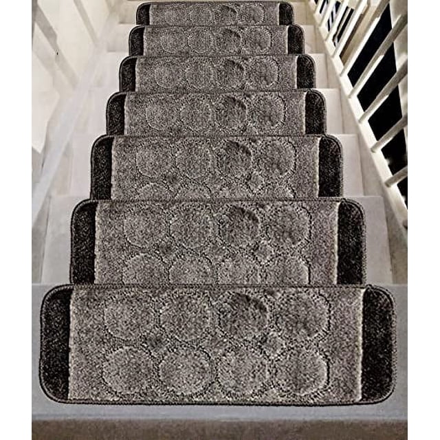 Gloria Non Slip Rubber Back Washable Indoor Stair Rug Mat Stair Treads ...