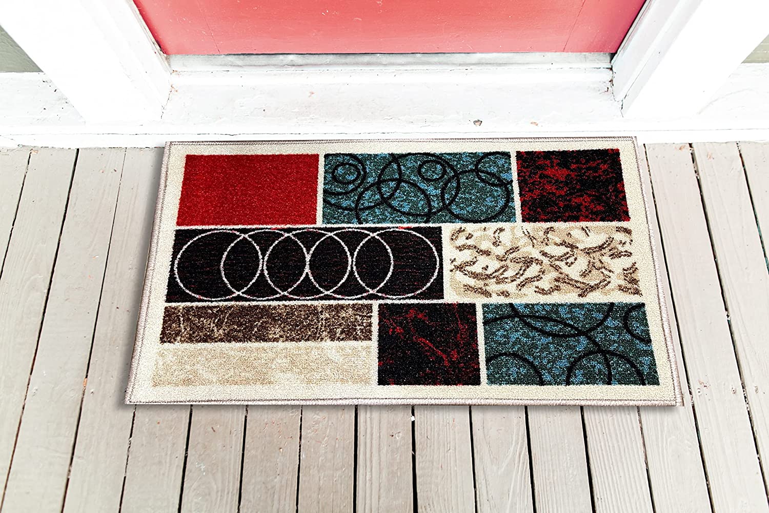 Gloria - Non slip Rubber Back Door mats/Landing Mat -Small Washable Rug ...
