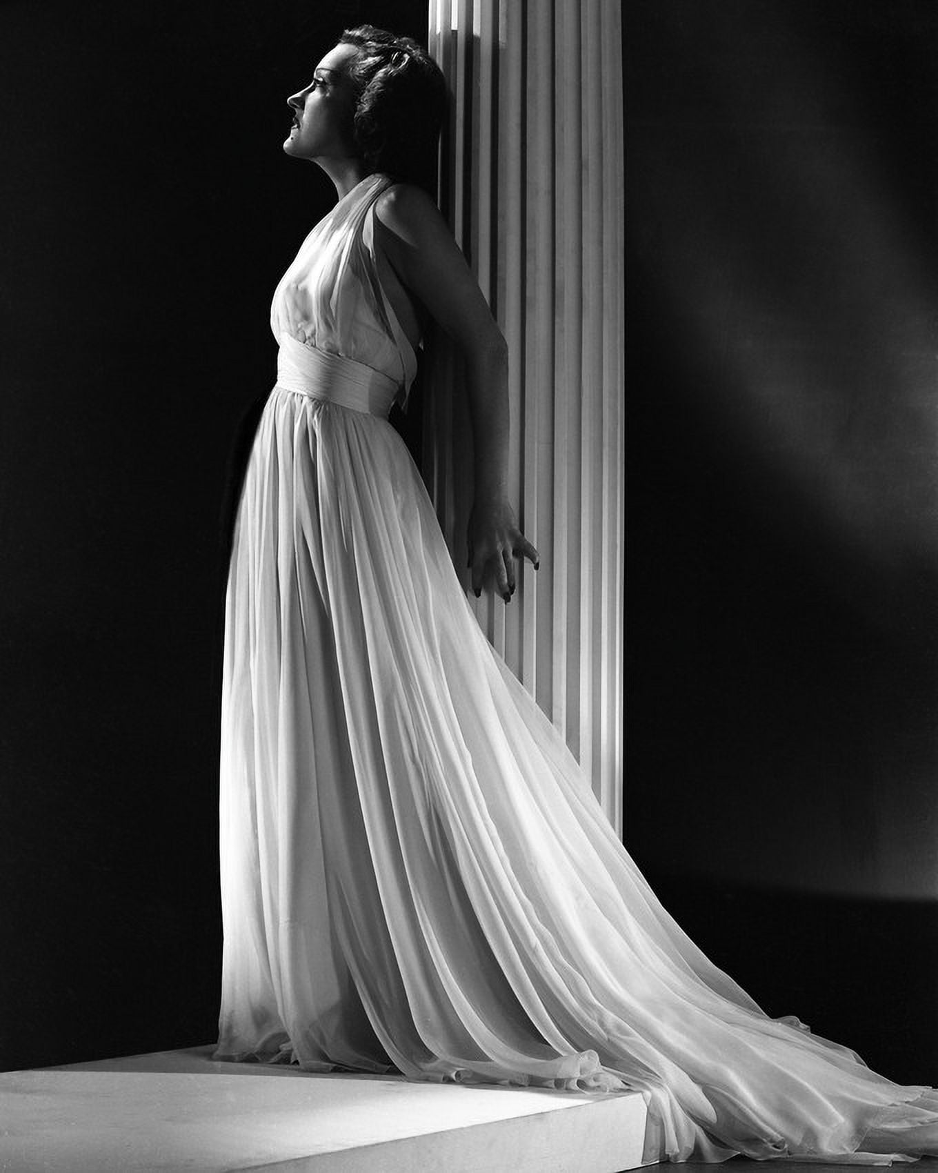 Gloria Swanson Gorgeous In Sheer Gown Leaning On Column 24x36 Classic ...