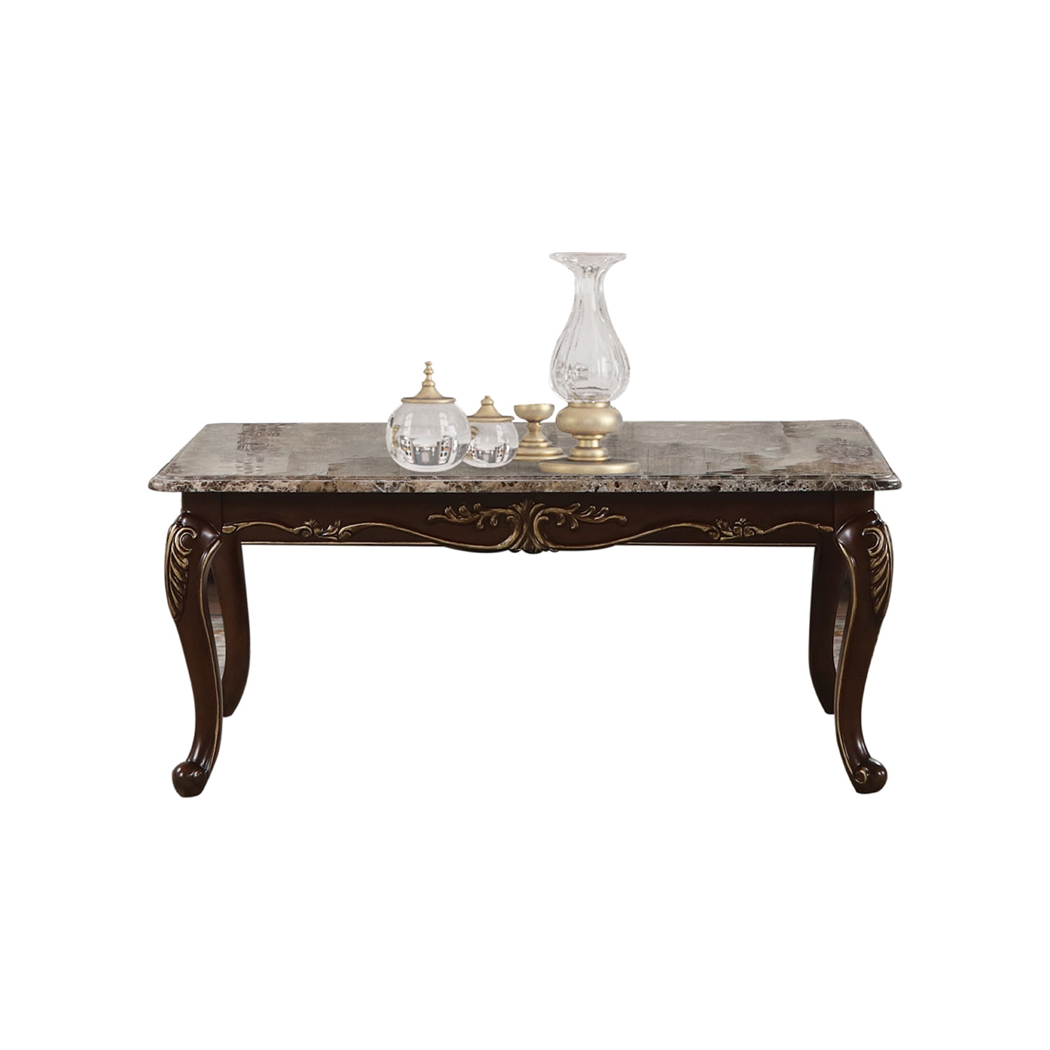 Gloria Traditional Style Coffee Table Made with Wood in Cherry Color ...