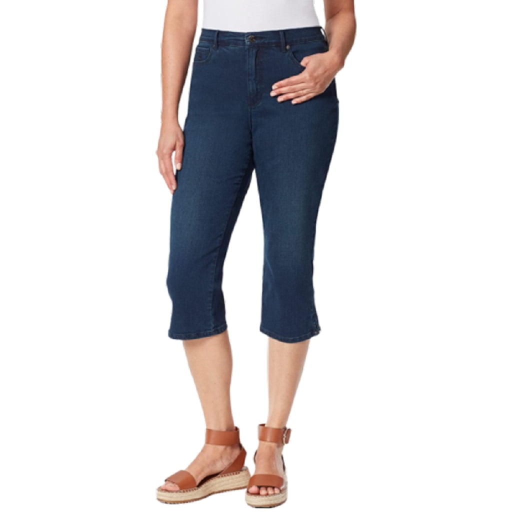Gloria Vanderbilt Amanda Navy Blue Capris (Women's 18) - Walmart.com