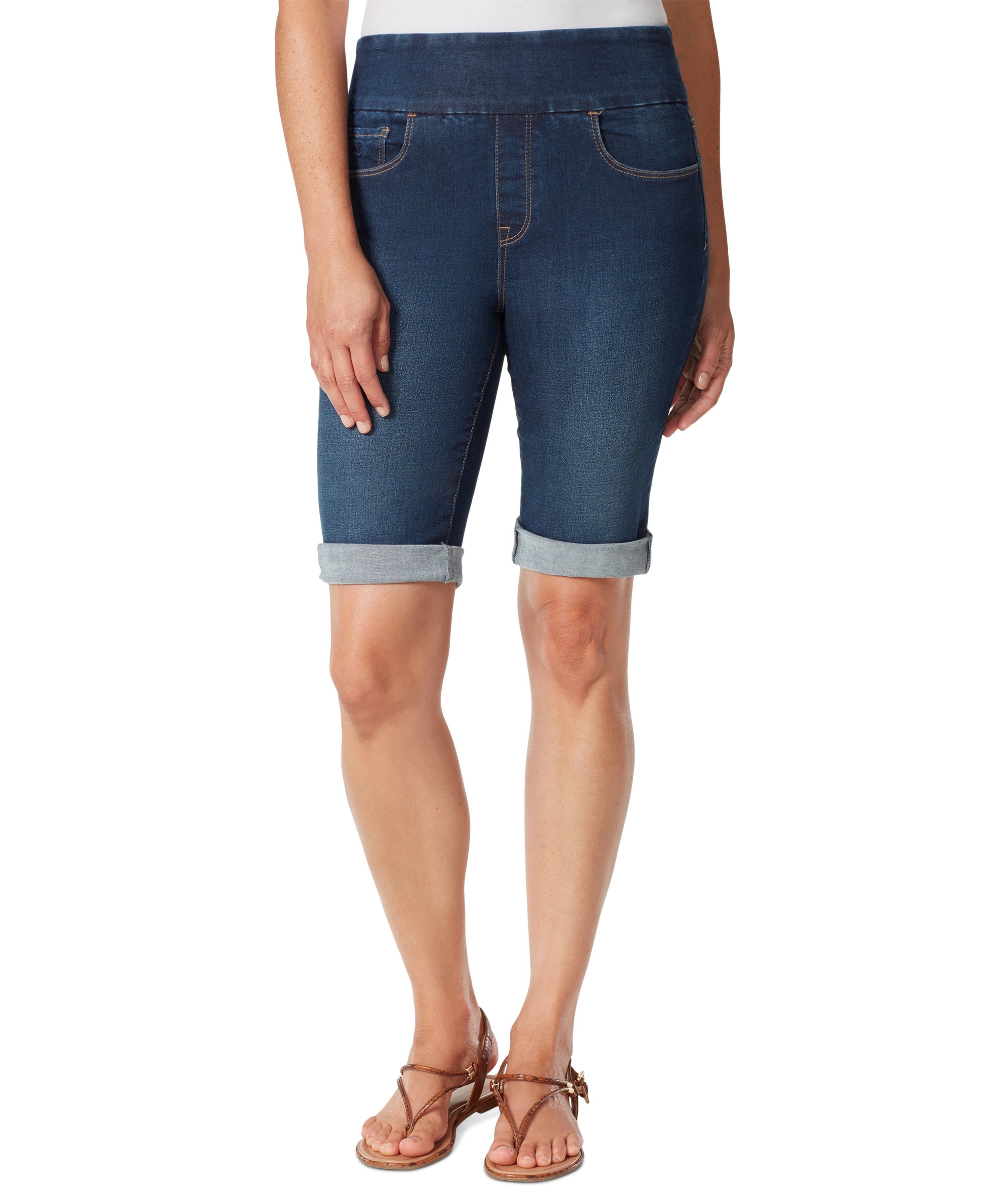 Gloria Vanderbilt Amanda Pull On Denim Bermuda Shorts Madison 10 ...