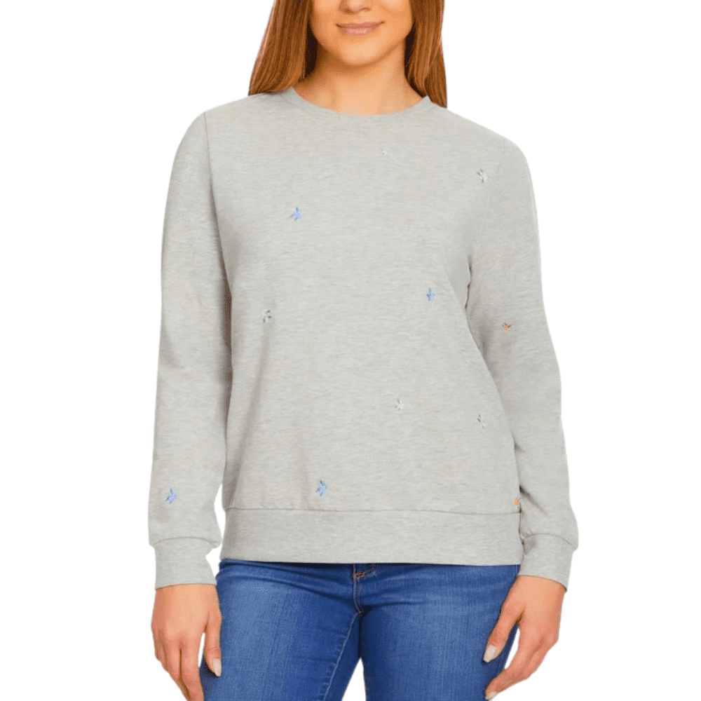 Gloria Vanderbilt Ladies' Embroidered Crewneck Long Sleeve Pullover ...