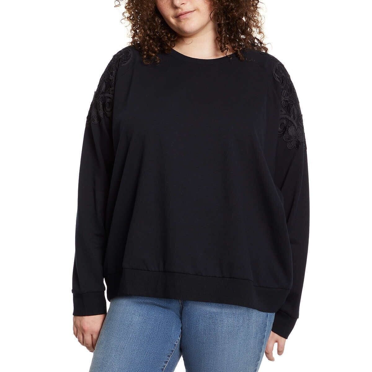 Gloria Vanderbilt Ladies' Pullover With Lace, Black, Size Medium ...