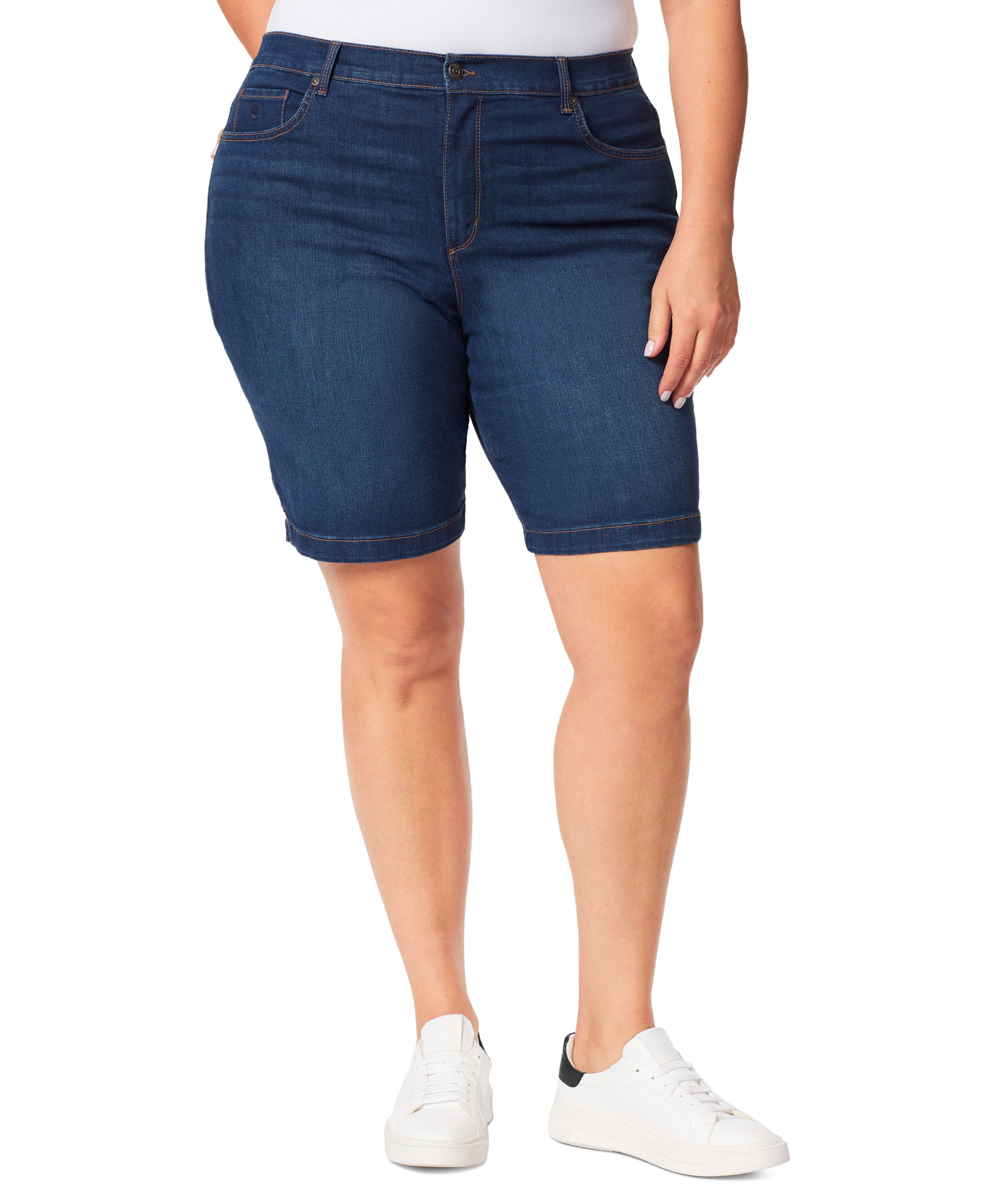 Gloria Vanderbilt Plus Size Amanda Bermuda Shorts Berwyn 20W - Walmart.com