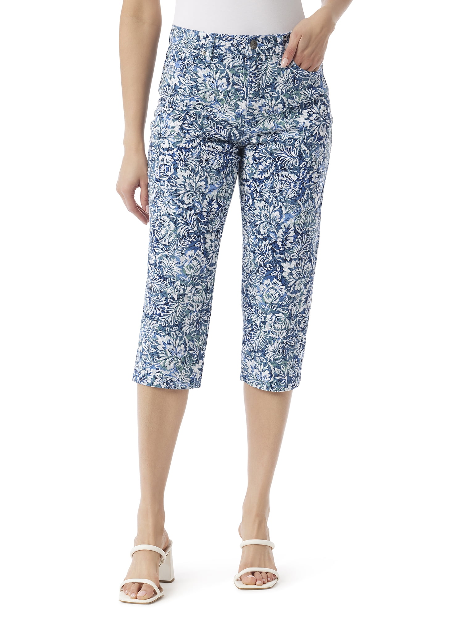 Gloria Vanderbilt Women's Amanda High Rise Capri with Slit Detail ...