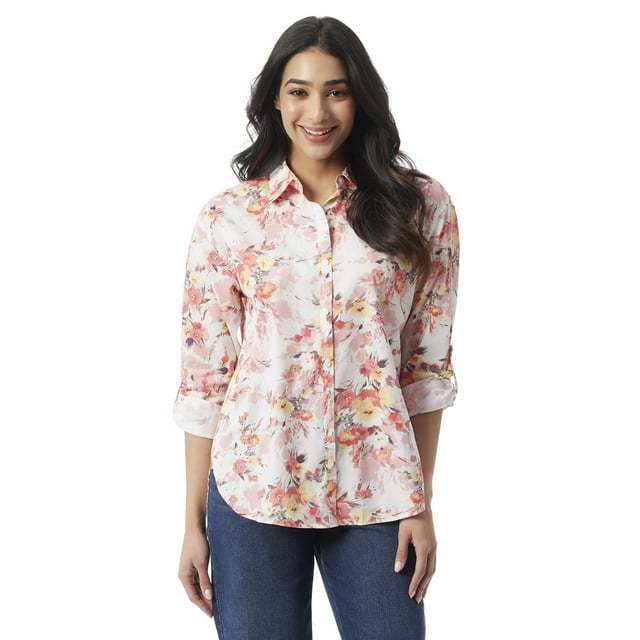 Gloria Vanderbilt Swan Series Women's Amanda Oversized Shirt, Sizes S ...