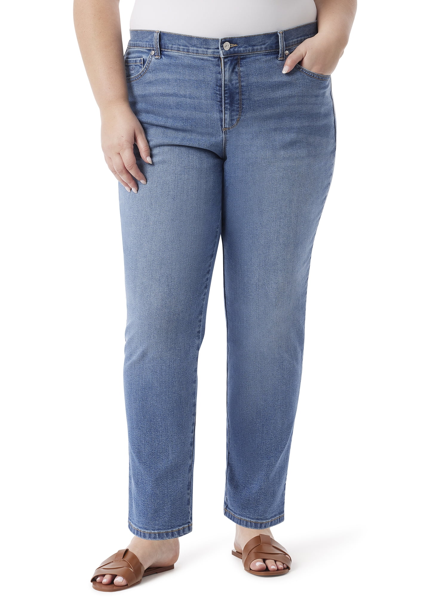 Gloria Vanderbilt Amanda High Rise Plus Size Jeans - Walmart.com