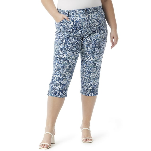 Gloria Vanderbilt Swan Series Women's Plus Amanda 5 Pocket with Slit ...