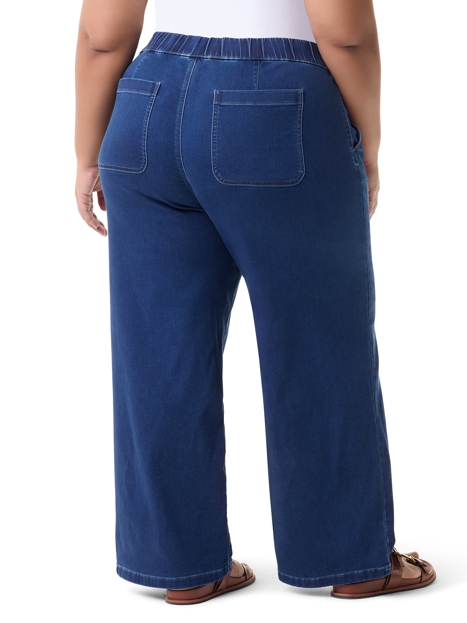 Gloria Vanderbilt Swan Series Women's Plus Drawstring Pull On Wide Leg ...