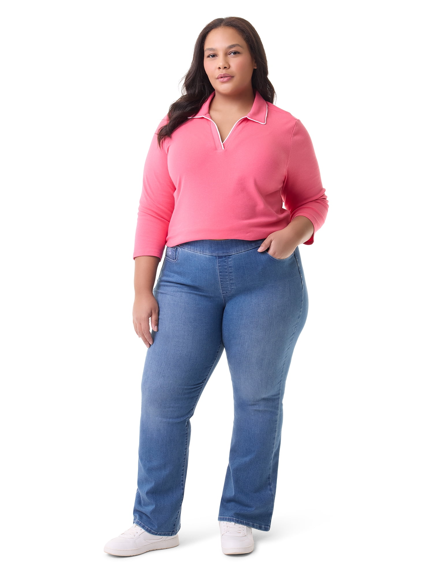 Gloria Vanderbilt Swan Series Women's Plus Pull On Bootcut Jeans, Sizes ...