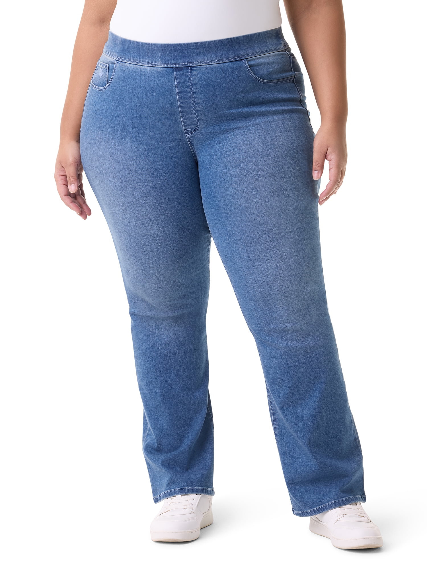 Gloria Vanderbilt Swan Series Women's Plus Pull On Bootcut Jeans, Sizes ...