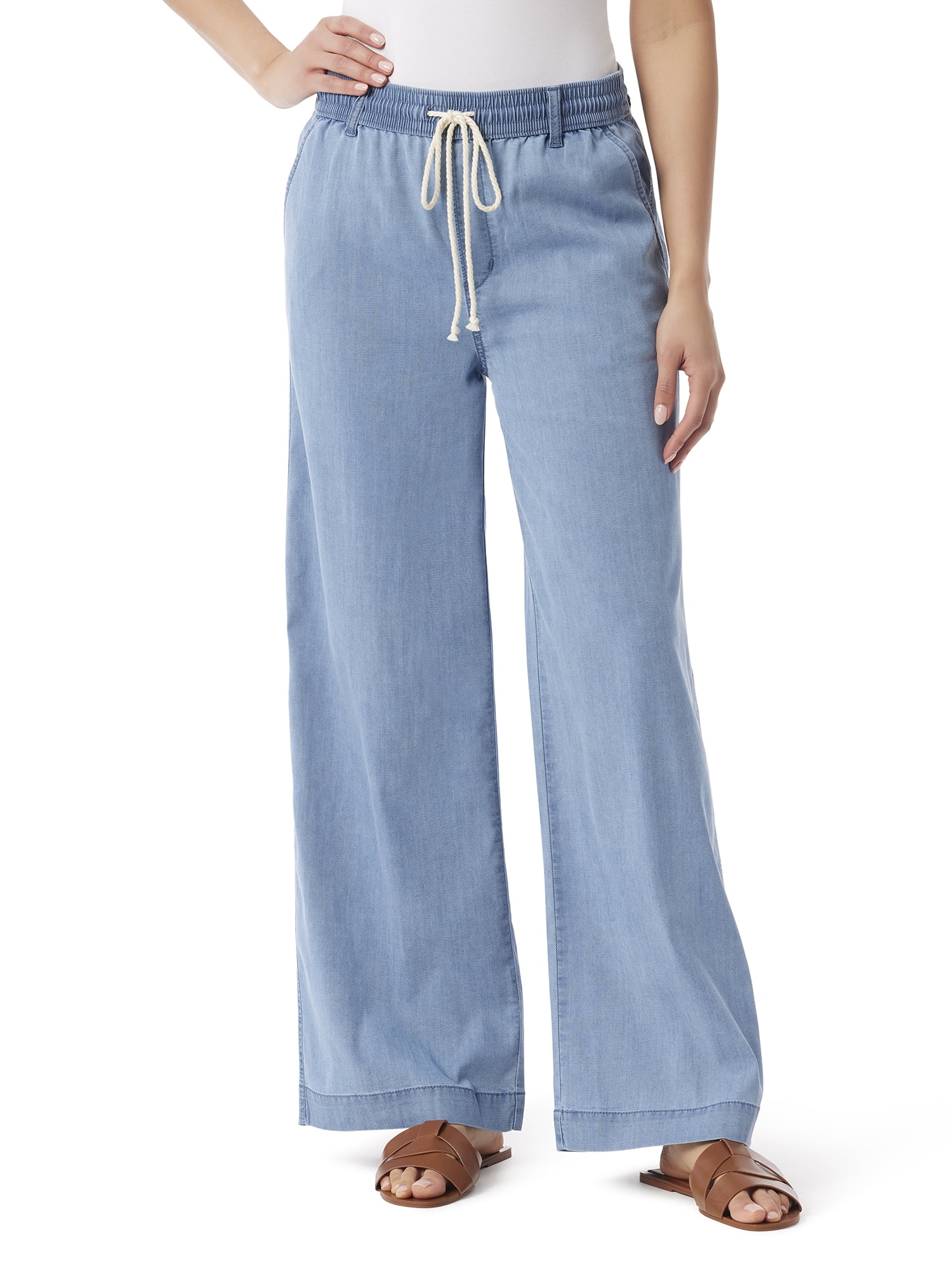 Gloria Vanderbilt Swan Series Women's Soft Drape Wide Leg Pull On Jeans ...