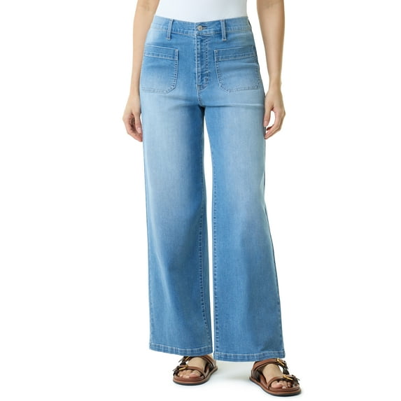 Gloria Vanderbilt Swan Series Women's Wide Leg Patch Pocket Jeans ...
