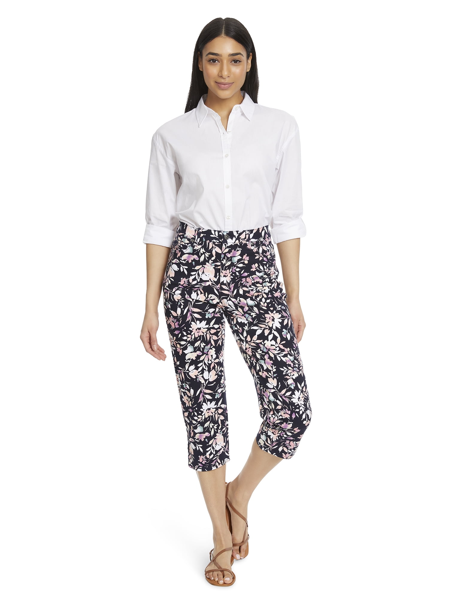 Gloria Vanderbilt High Rise Amanda Capri - Slimming - Walmart.com