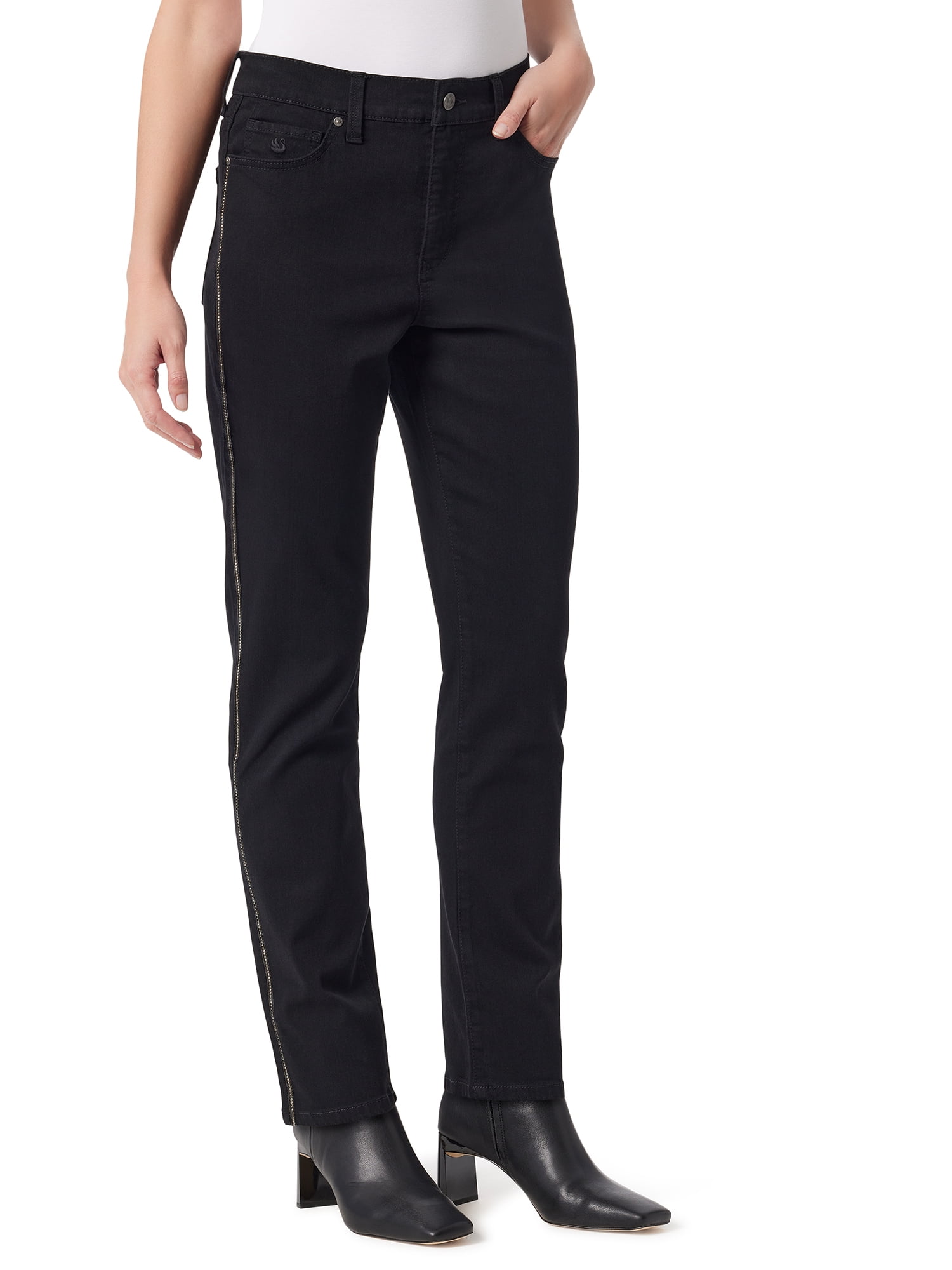 Gloria Vanderbilt Women's High Rise Amanda Slim Side Seam Taping Jean ...