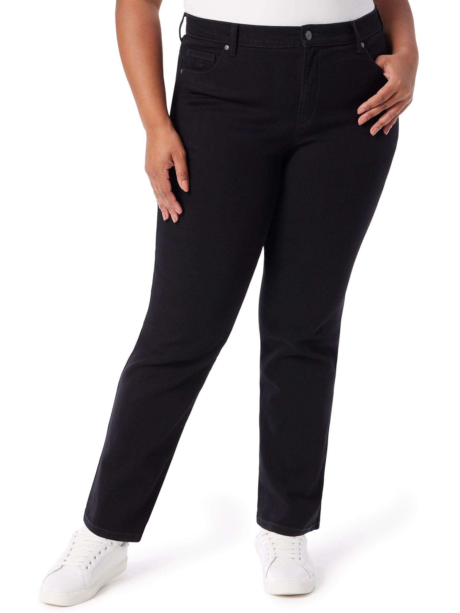 Gloria Vanderbilt Women's Plus Size High Rise Amanda Embellished Jean ...