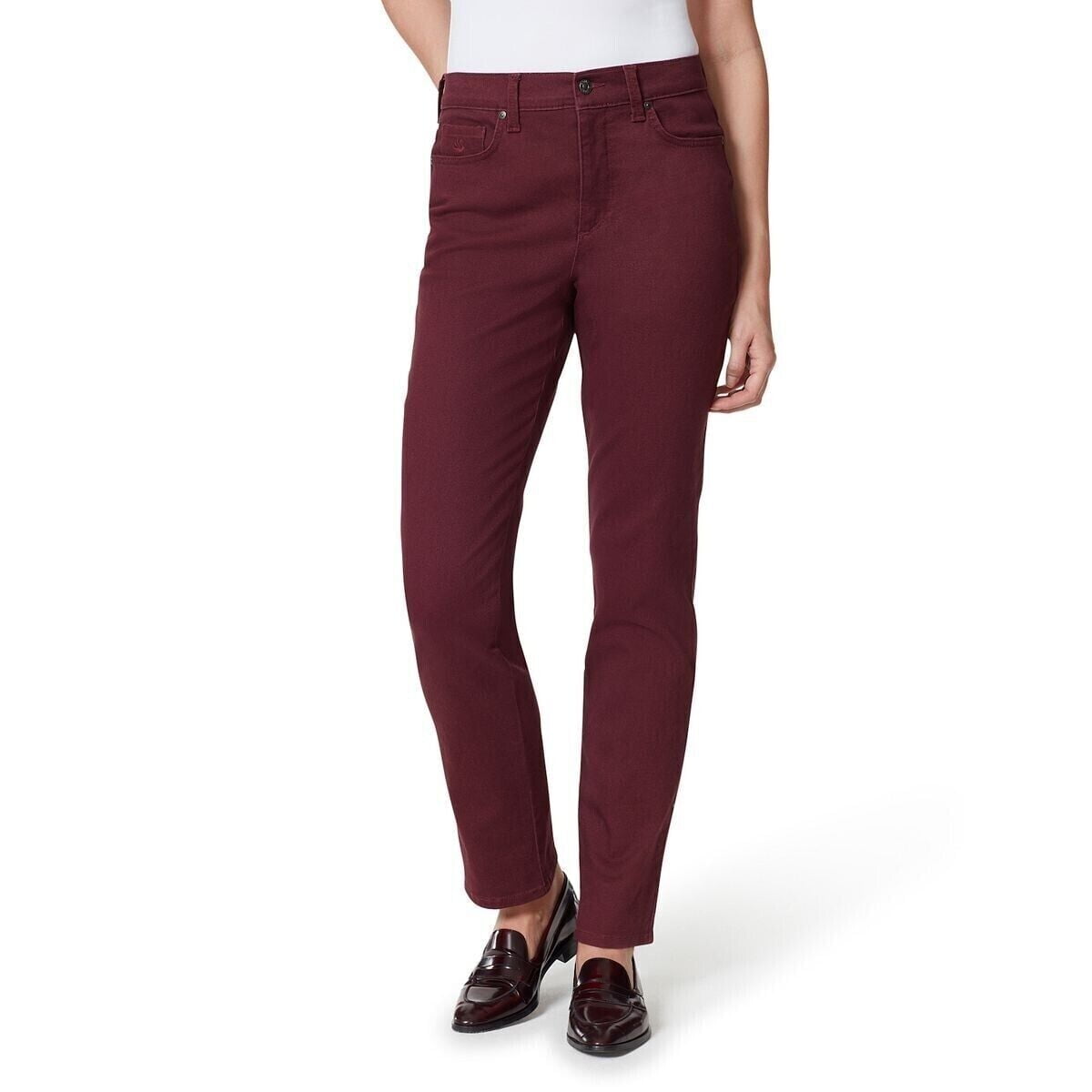 Gloria Vanderbilt Women's Tapered Leg High Rise Pants, Huckleberry 12 ...