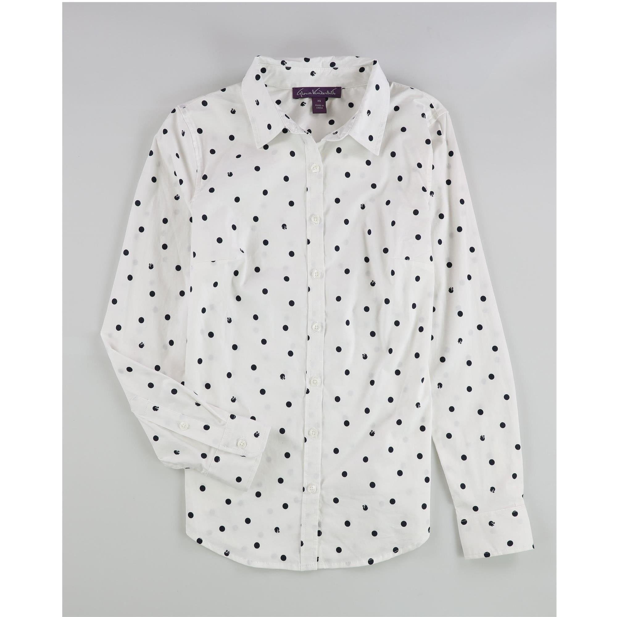 Gloria Vanderbilt Womens Amanda Button Up Shirt, White, X-Small ...