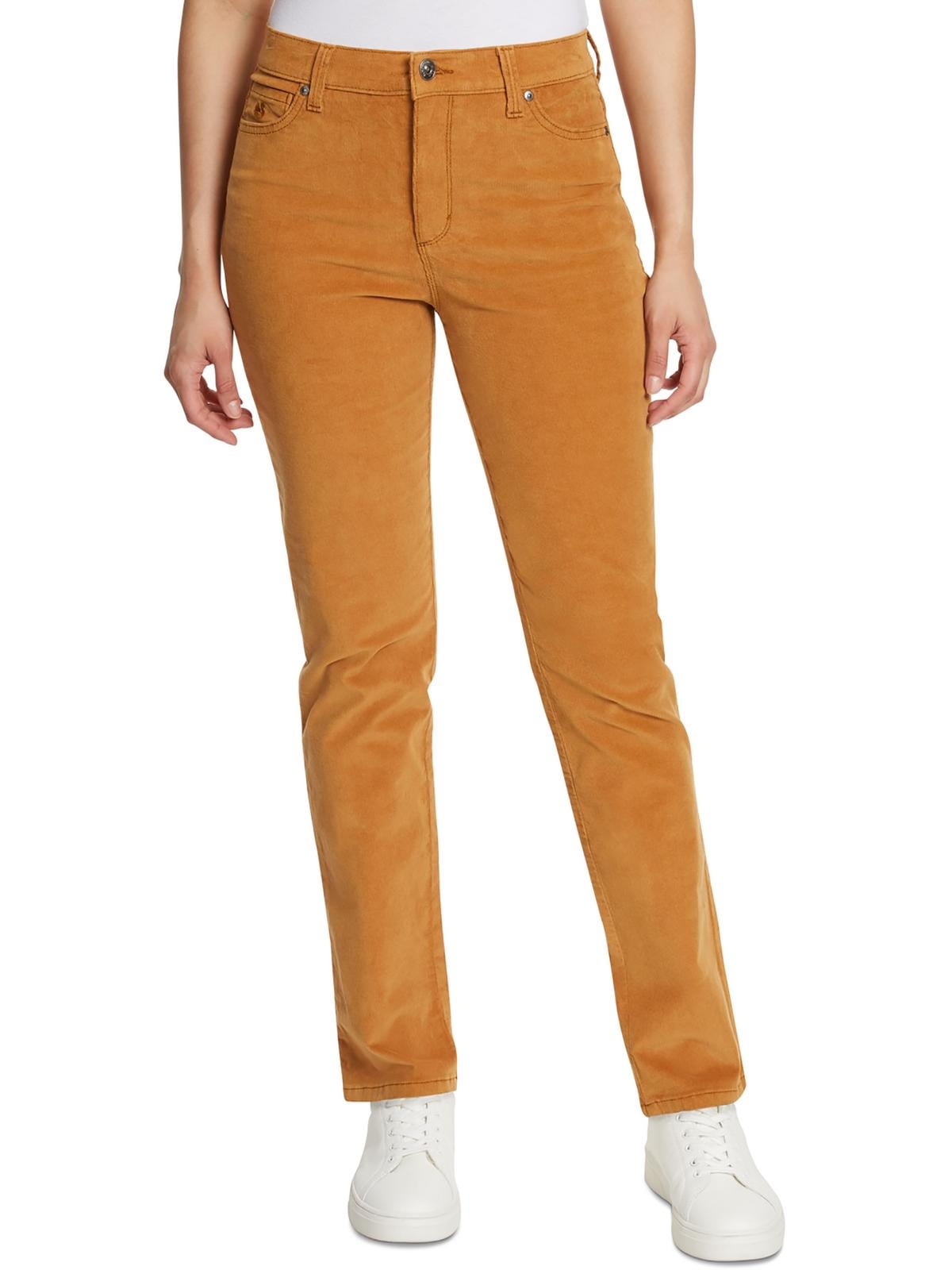Gloria Vanderbilt Womens Amanda Corduroy High Rise Straight Leg Jeans ...