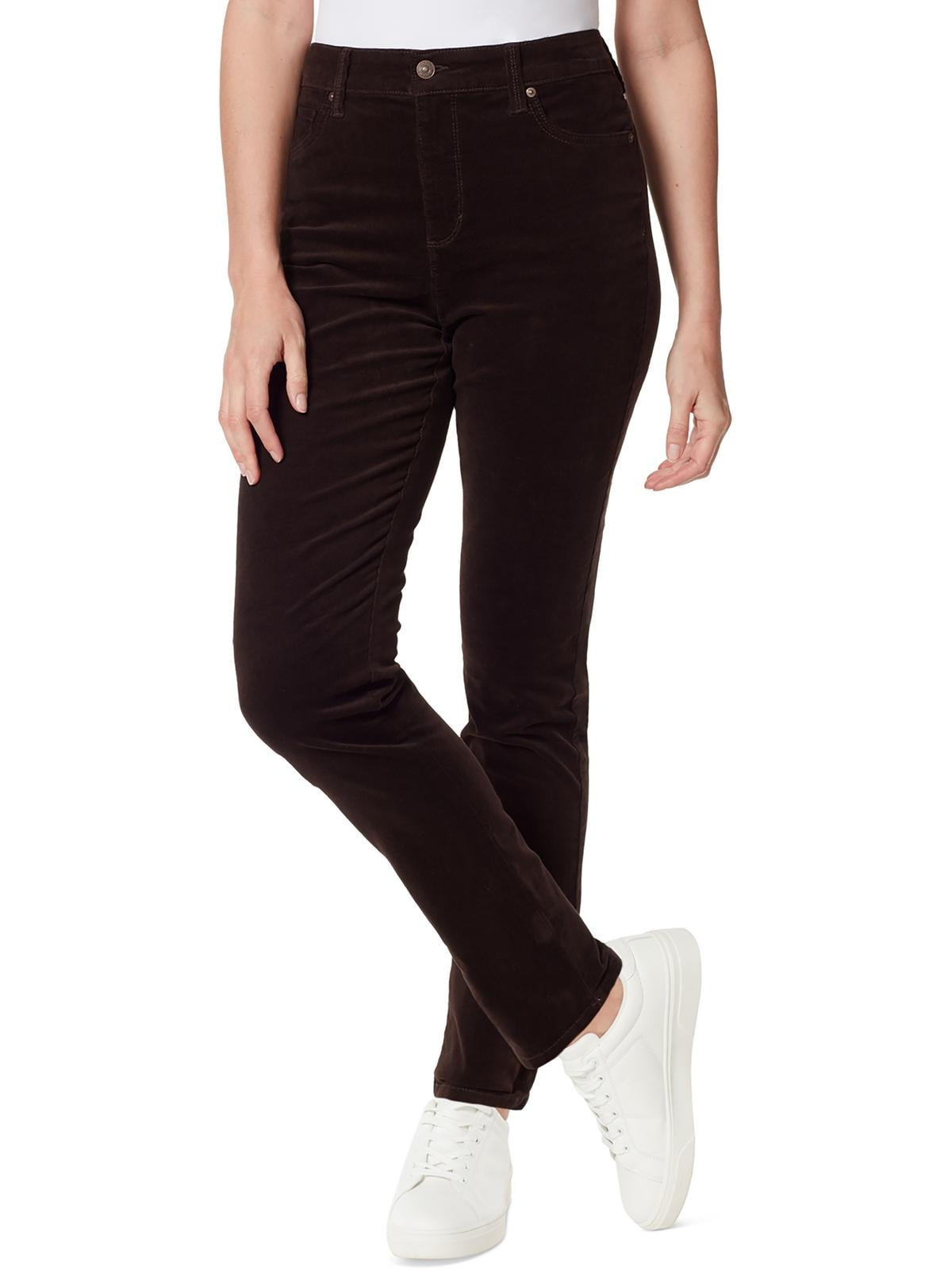 Gloria Vanderbilt Womens Amanda Corduroy High Rise Straight Leg Jeans ...